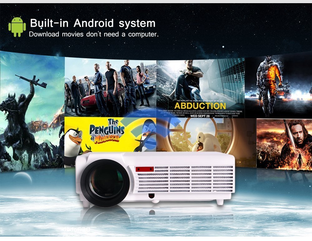 PONER SAUND LED 96 WIFI HDMI USB LED Multimedia HD 2800 lumen Projector ...