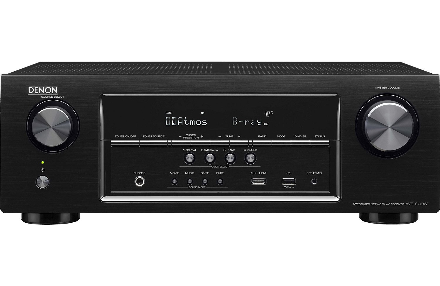 Denon AVR-S710W 7.2 Channel Full 4K Ultra HD A/V Receiver + A Polk ...
