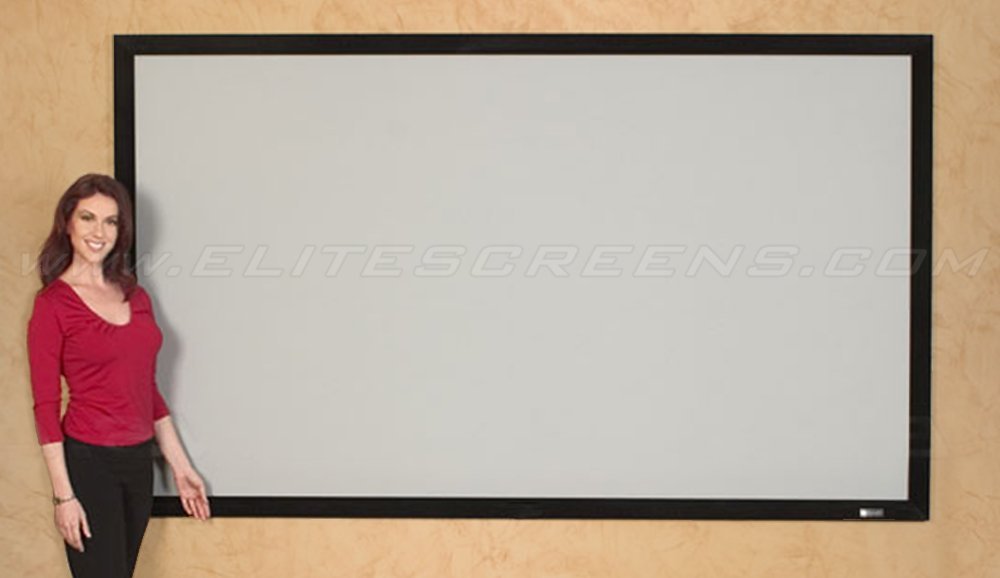 Elite Screens ezFrame Series, 100-inch Diagonal 4:3, Fixed Frame Home ...