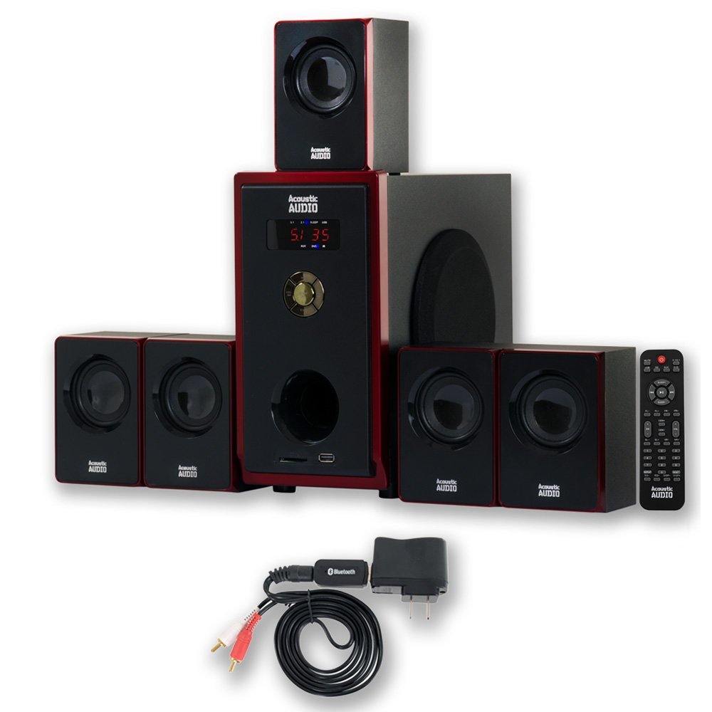 Acoustic Audio AA5103 800W 5.1 Channel Home Theater Surround Sound ...