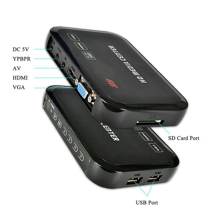 Eforbest Full HD Multi-Media Player 1080P-TVBOX USB HDMI SD/MMC Multi ...