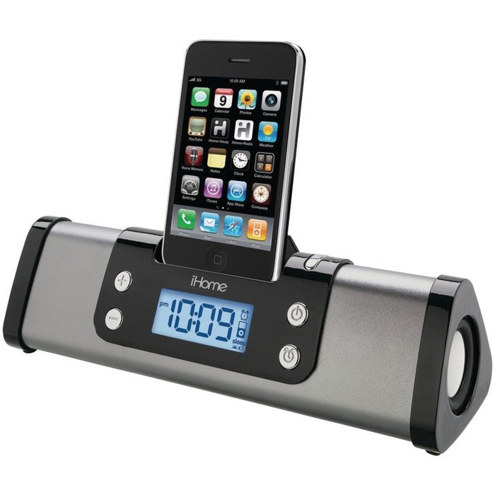 IHome iP16 Portable Alarm Clock Speaker System for your iPhone / iPod ...