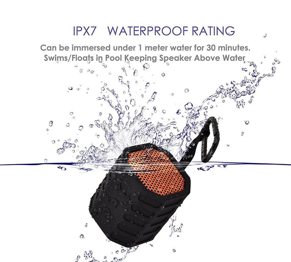 Saicoo Outdoor Bluetooth Speaker with IPX7 Waterproof and Swimming Pool ...