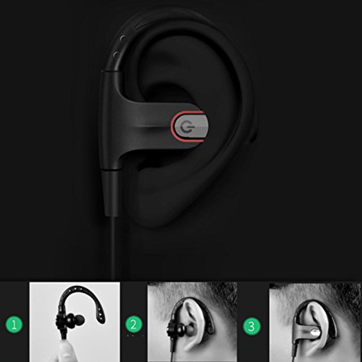 Bluetooth Headphones Sport,Honshoop Bluetooth 4.1 Earphones True HD ...
