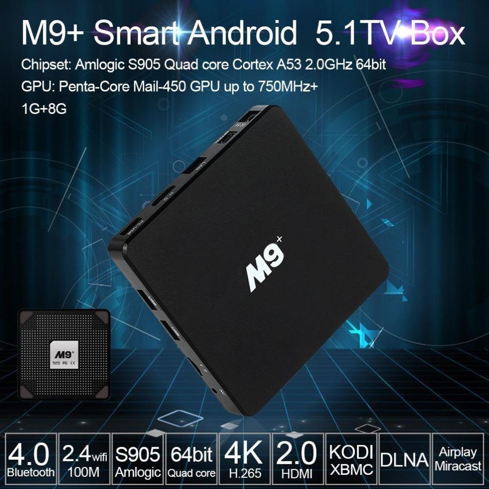 Coper M9+ TV Box Amlogic S905 Android 5.1 Quad Core Wifi 4K Smart set ...