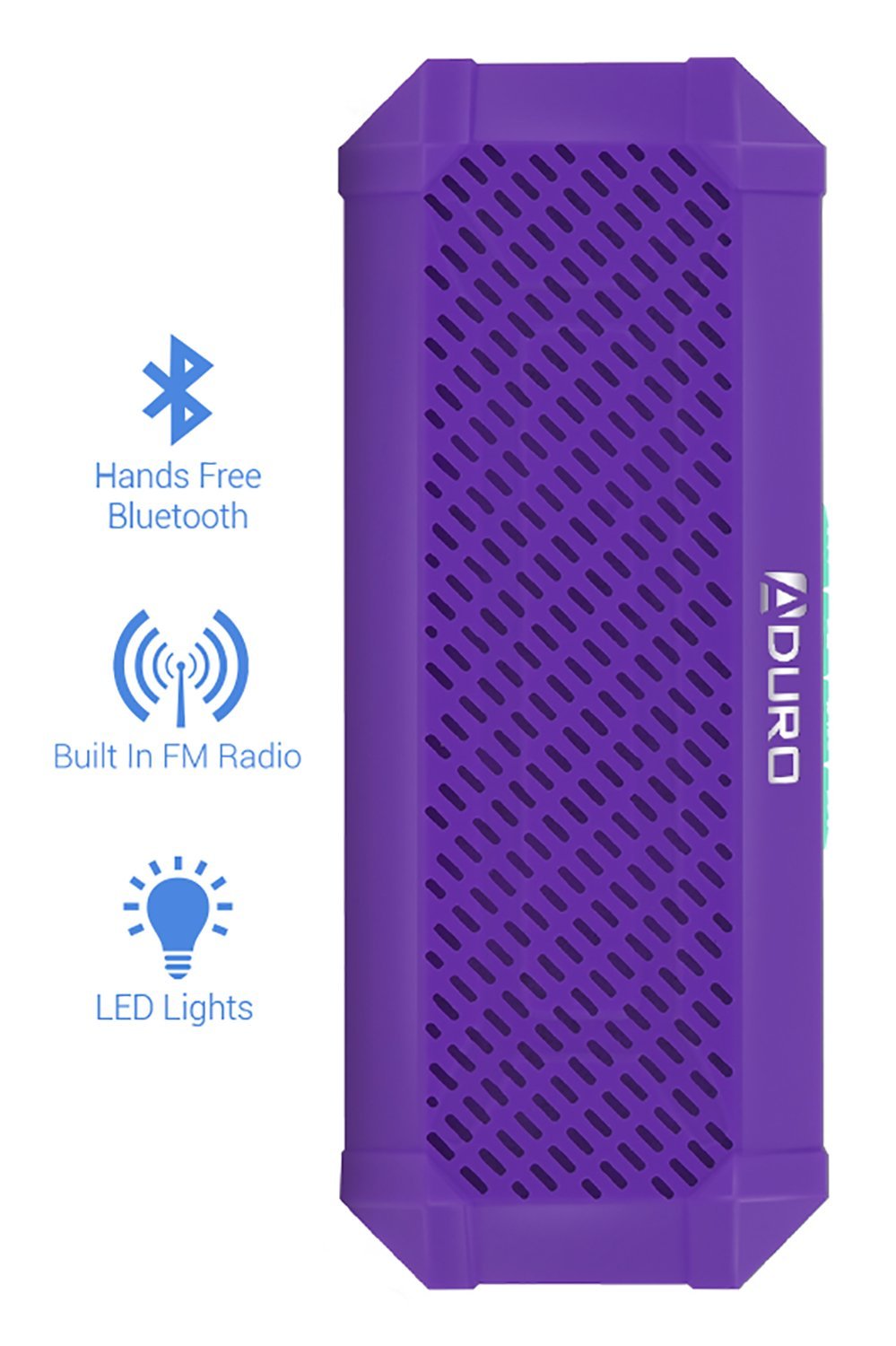 Aduro® Amplify Sound Glow Wireless Portable Speaker w/ LED Light Show ...