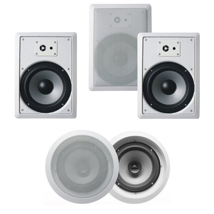 Acoustic Audio CHT-825 1500 Watt In Wall / In Ceiling 8" Home Theater 5 ...