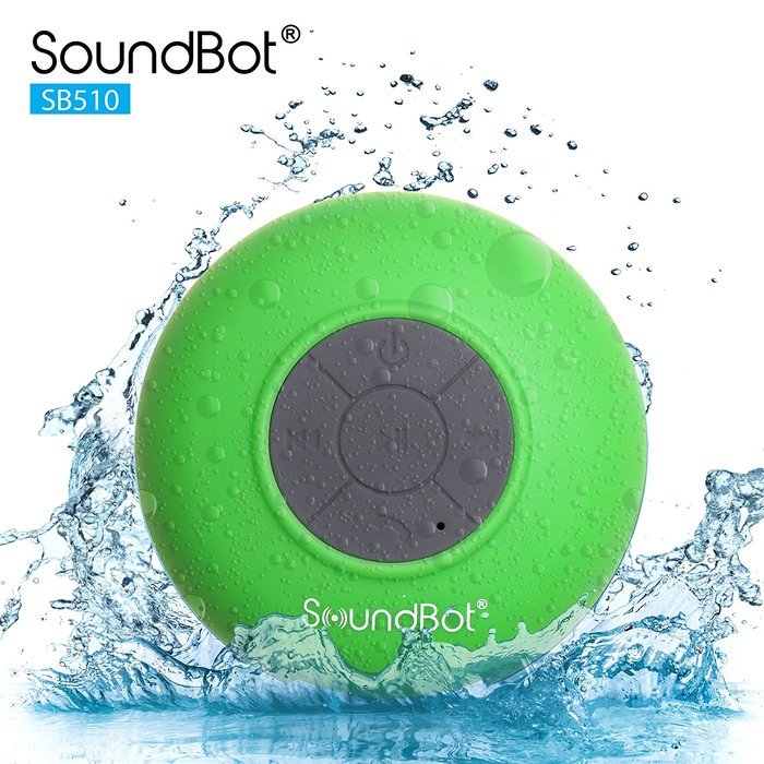 Soundbot® Sb510 Hd Water Resistant Bluetooth Wireless Shower Speaker