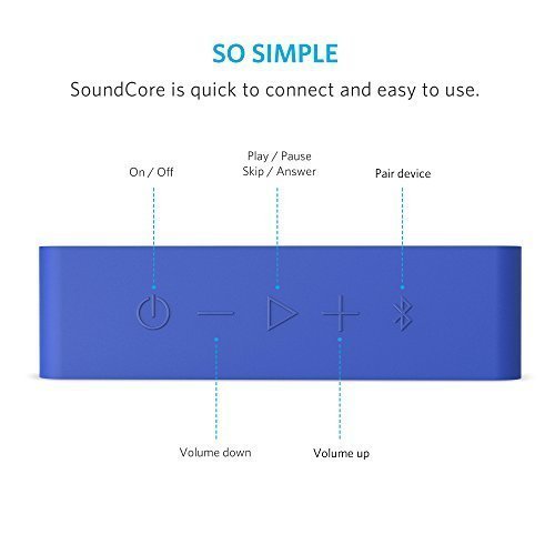 Anker SoundCore Bluetooth Speaker with 24-Hour Playtime, 66-Foot ...