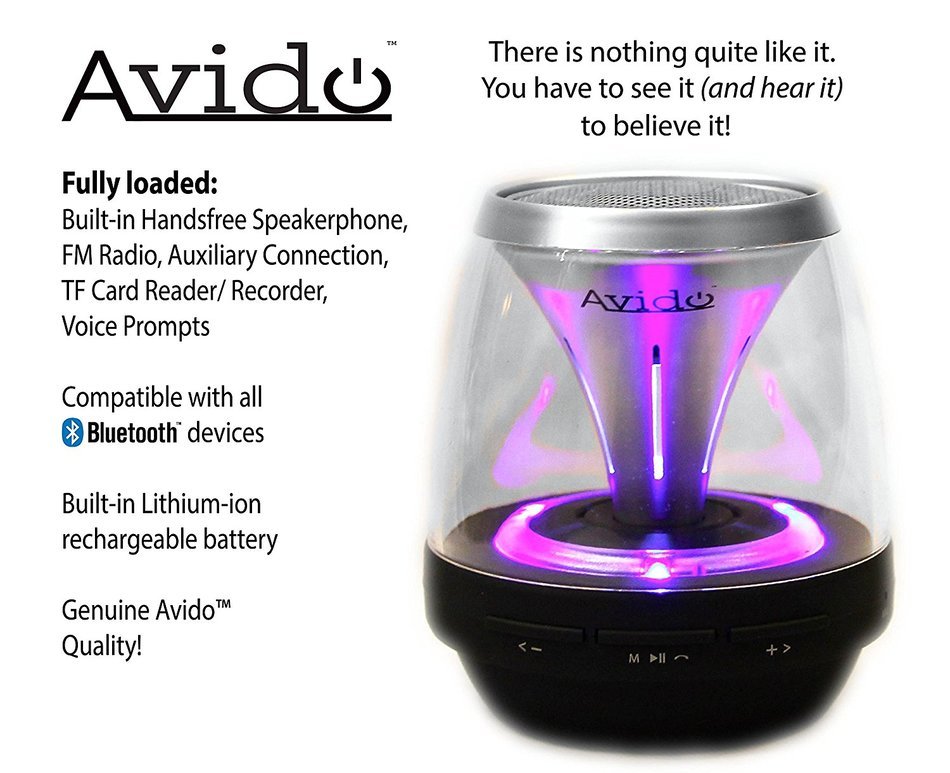 Avido™ Proton Ultra-Portable *Multi-Color LED Light Show* Wireless ...