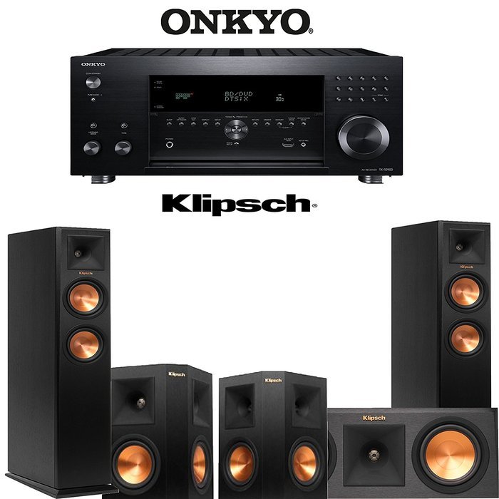 Onkyo TX-RZ900 7.2-Channel Network Home Theater Receiver + Klipsch RP-250F + Klipsch RP-250S ...