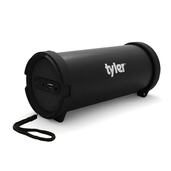 Tyler Portable Wireless Bluetooth Speaker TWS402-BK, Indoor/Outdoor 2.1 Hi-Fi Stereo Cylinder ...