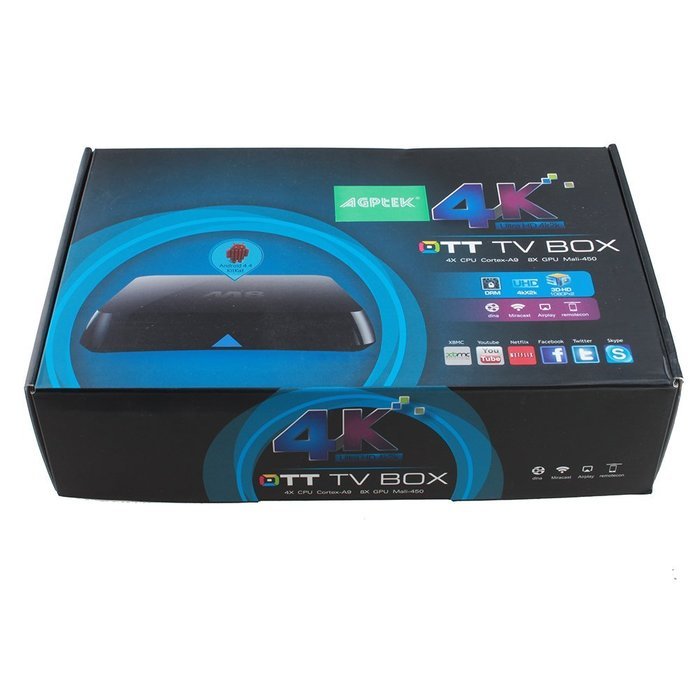 AGPtek M8 Android 4.4 Amlogic Quad Core Smart TV BOX 2G/8G Fully Loaded ...