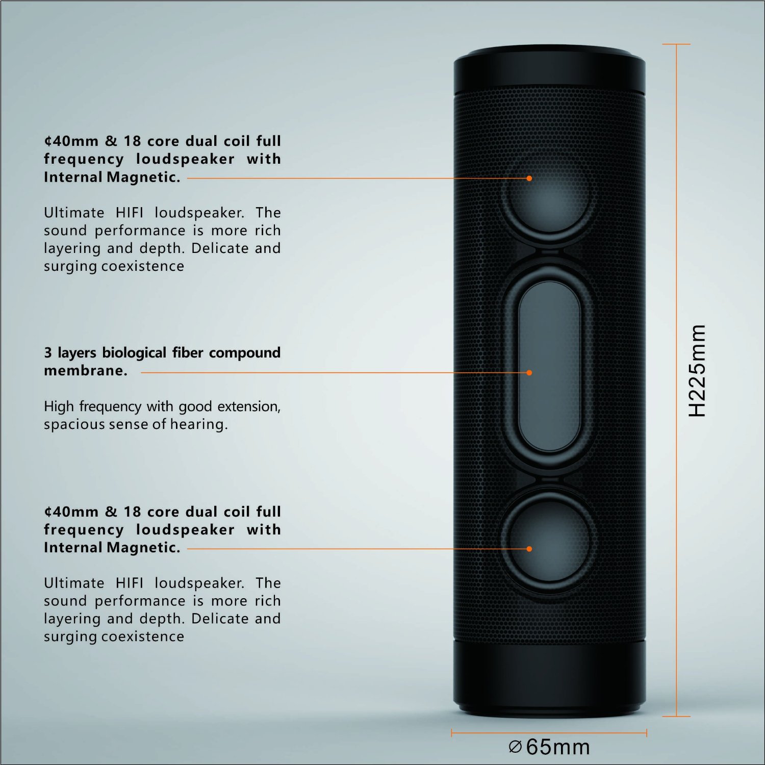 Hip-Hop Portable Speaker, Pasonomi Hi-Fi Wireless Bluetooth Speaker with Colorful LED light ...