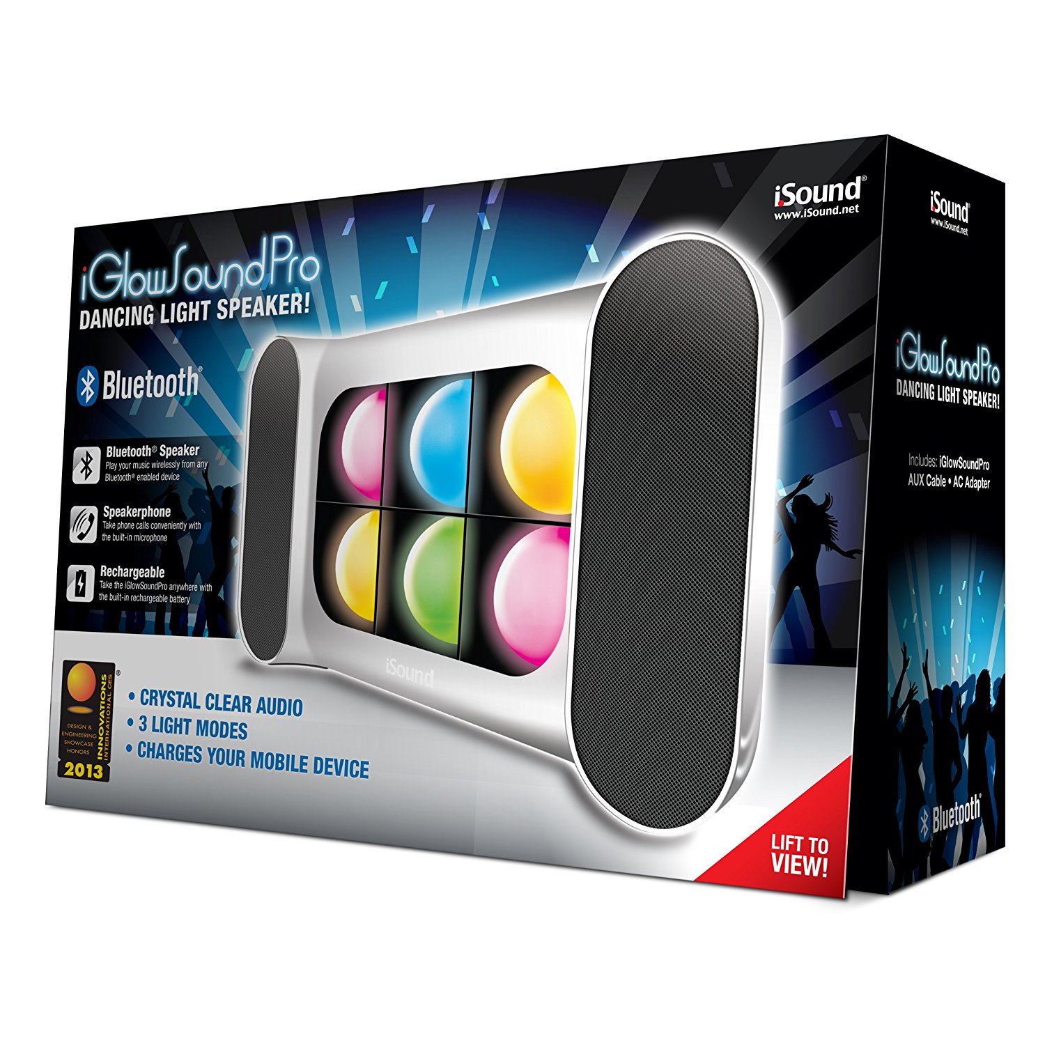 ISound iGlowSound Pro Dancing Light Bluetooth Speaker (Red) N19 free ...