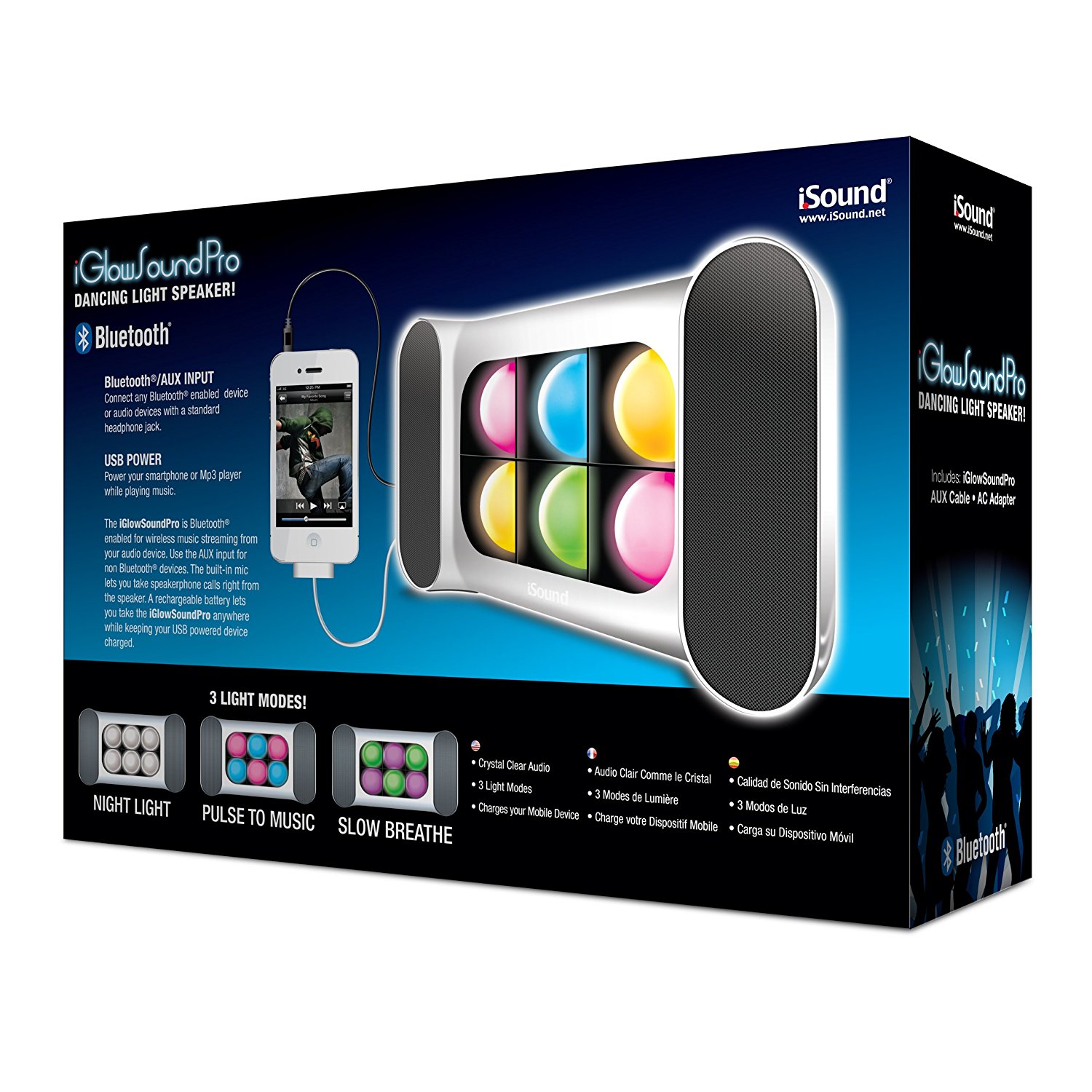 ISound iGlowSound Pro Dancing Light Bluetooth Speaker (Red) N20 free ...