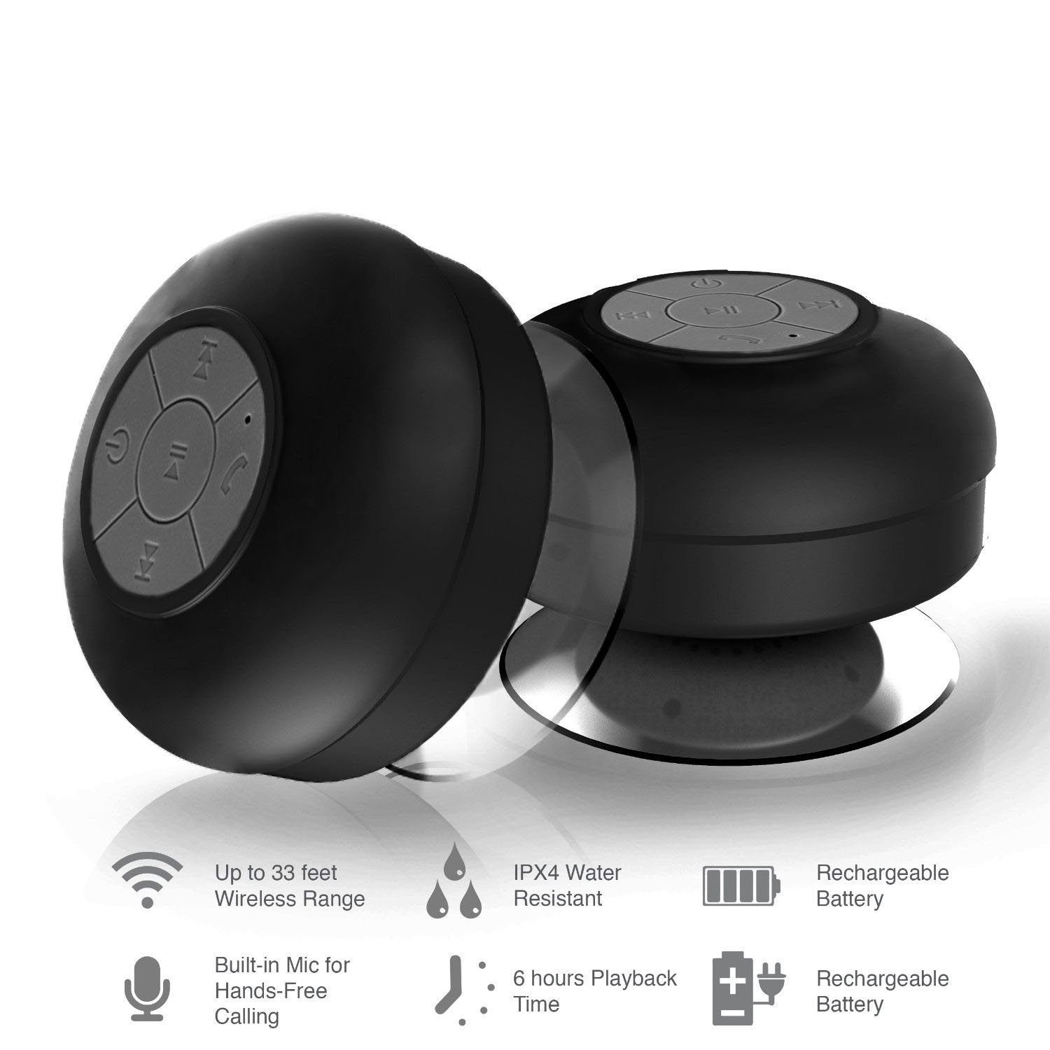 Top Plus® Hd Water Resistant Bluetooth 3 0 Shower Speaker Handsfree