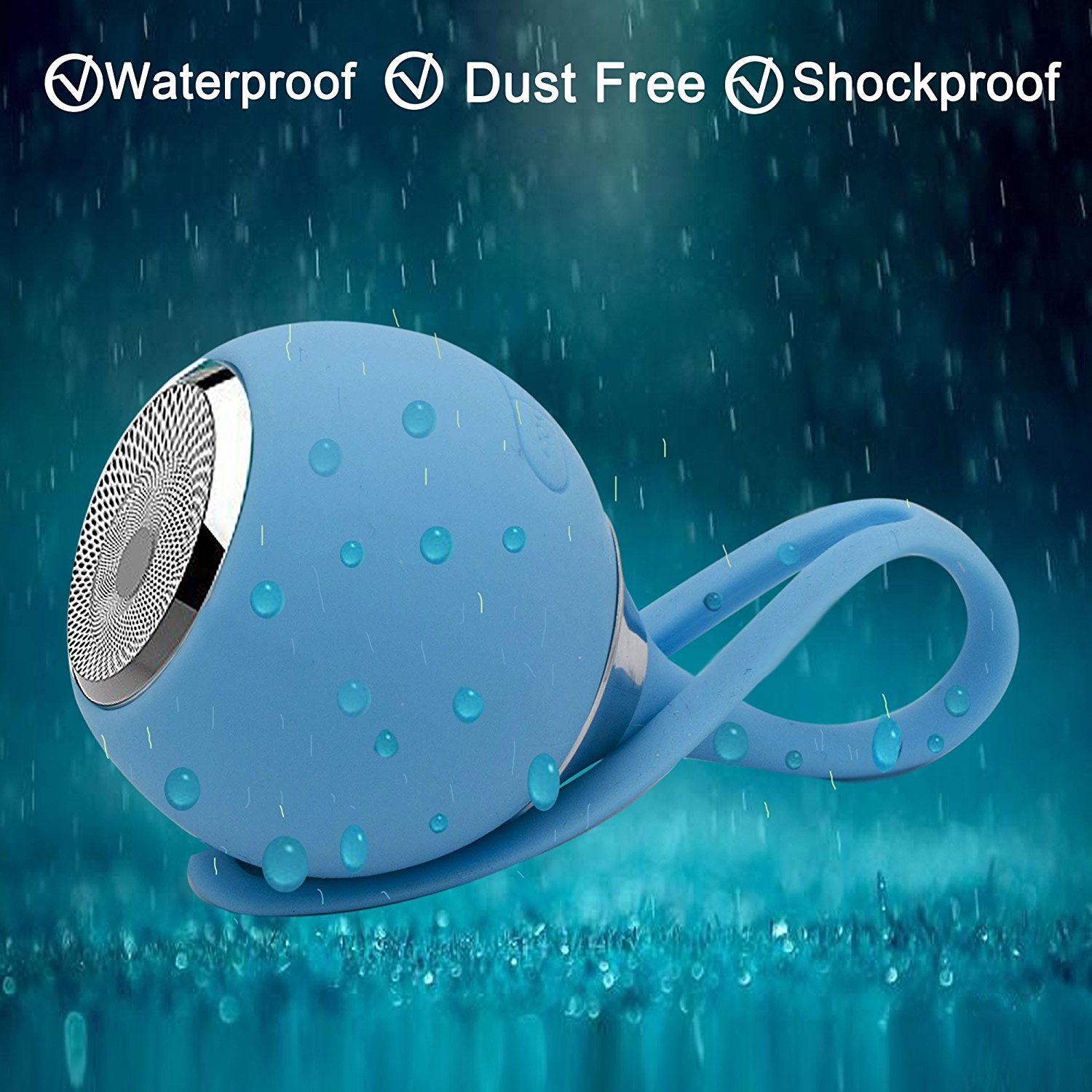 ETvalley Waterproof Outdoor Portable Bluetooth Stereo Mini Speakers ...