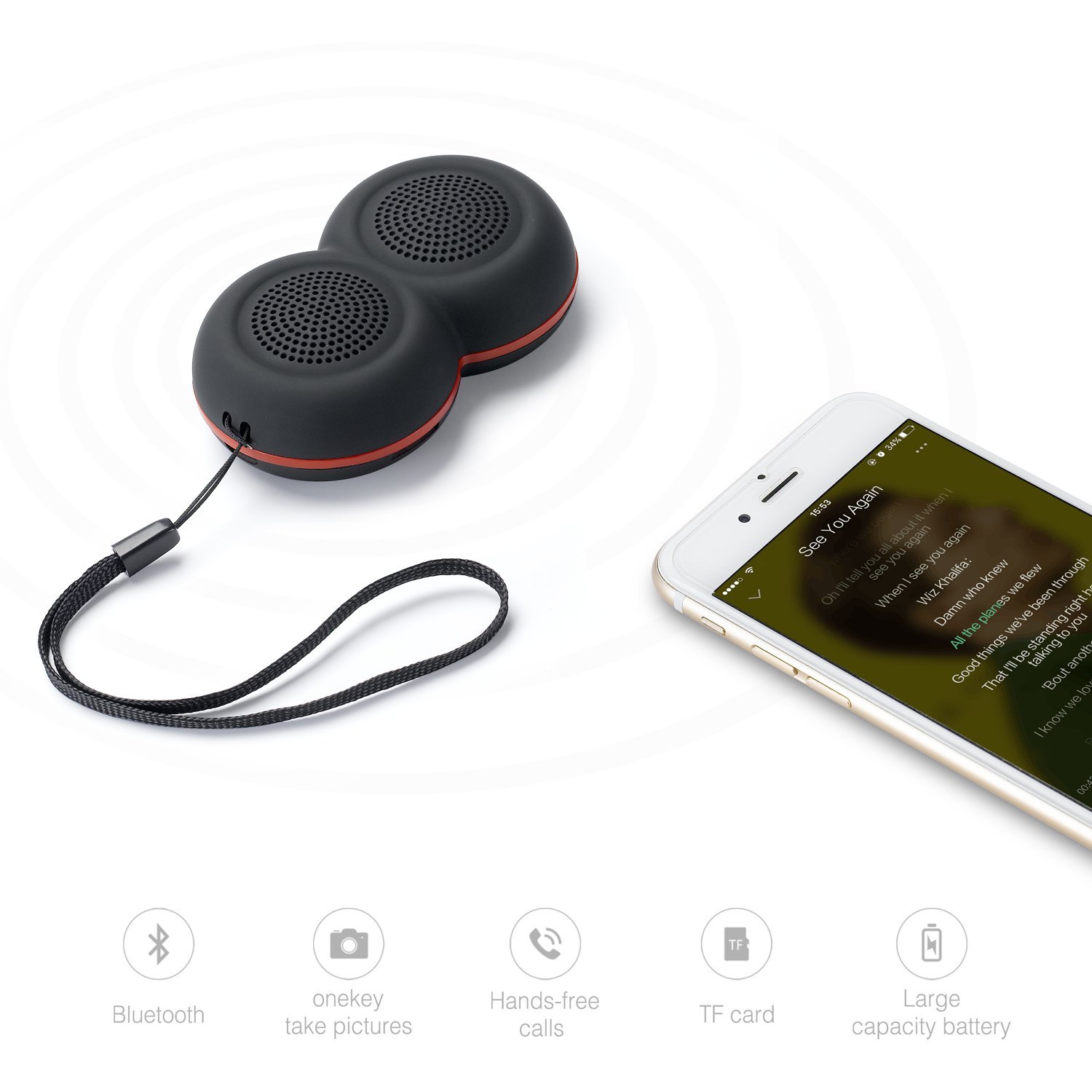 Ptatoms Portable Bluetooth Speakers with Superior Sound & Build-in Mic ...