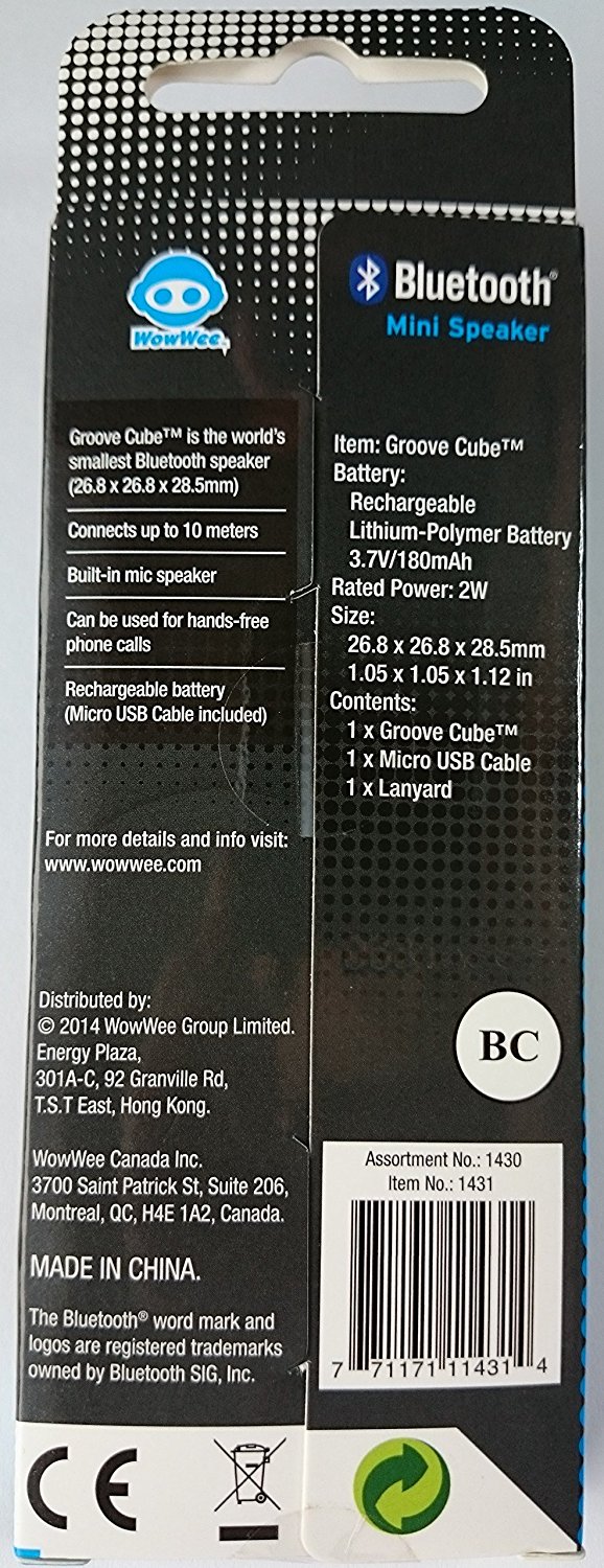 Groove Cube - The Smallest Speaker Ever - Wireless Bluetooth Speaker ...