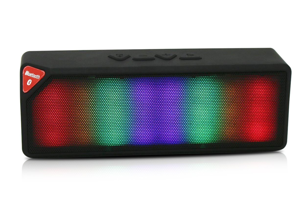 Led Bluetooth Speaker By Abco Tech - Multicolor Flashing Led Lights ...