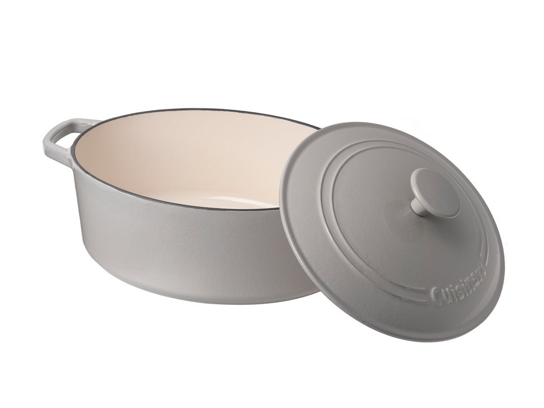 Cuisinart CI755-30CR Chef's Classic Enameled Cast Iron 5-1/2-Quart Oval ...