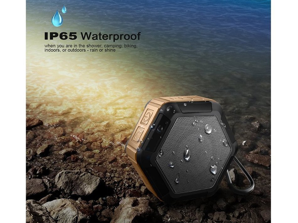 SolidPin Portable Wireless Bluetooth Waterproof Stereo Speaker for ...