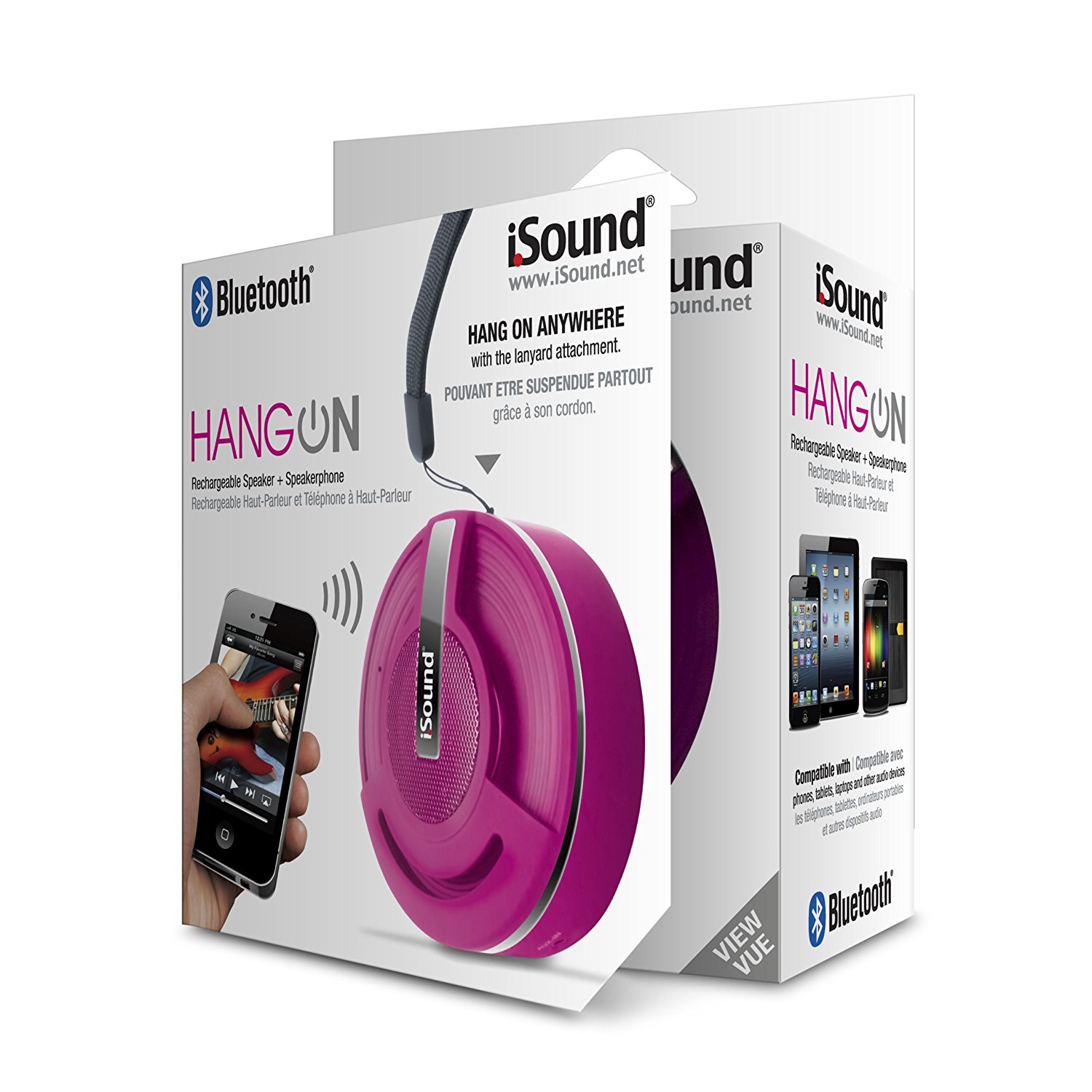 ISound Hang On Bluetooth Speaker with Microphone (blue) N19 free image ...