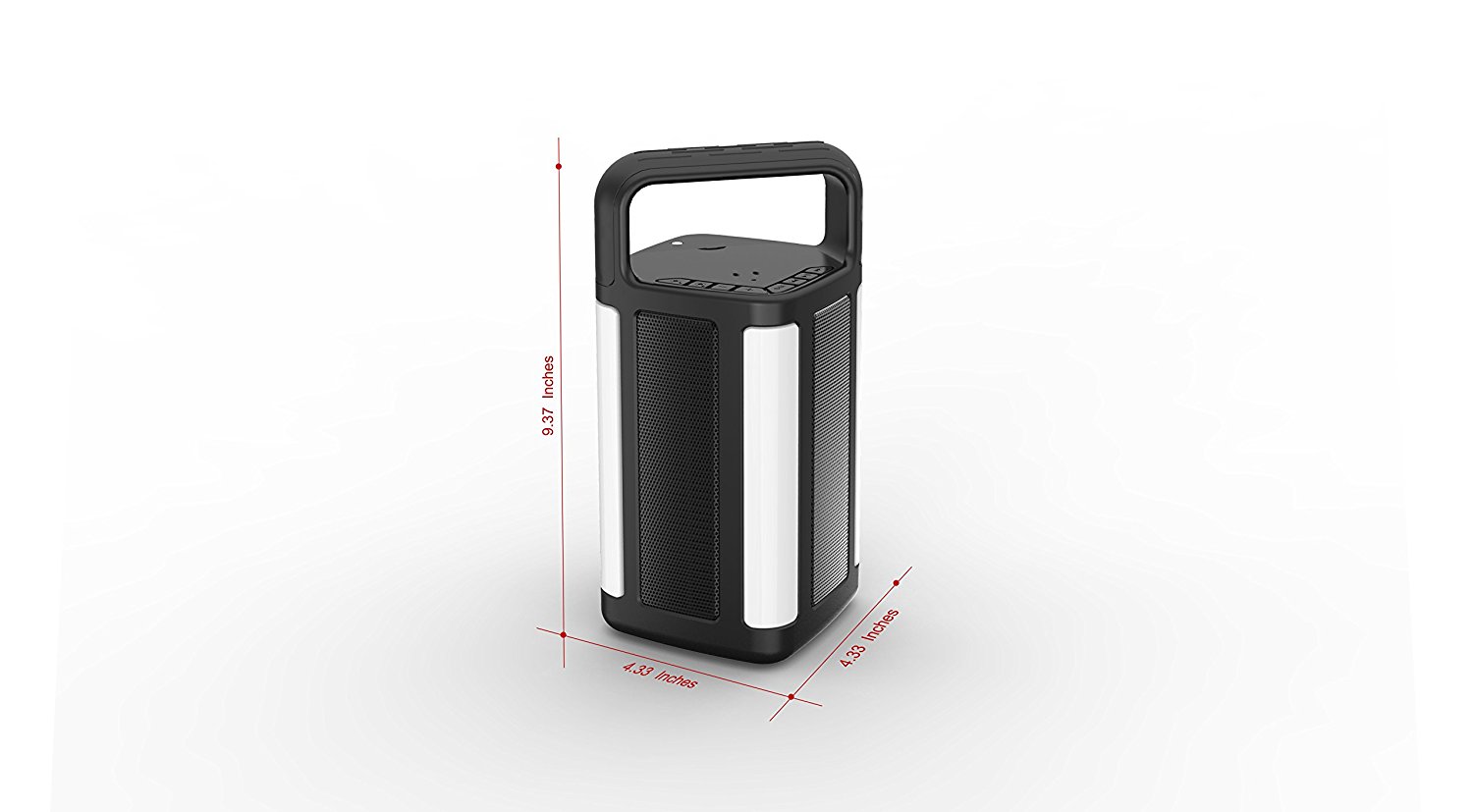 Cuboid Bluetooth Speaker FM Radio LED Light Power Bank All in One ...