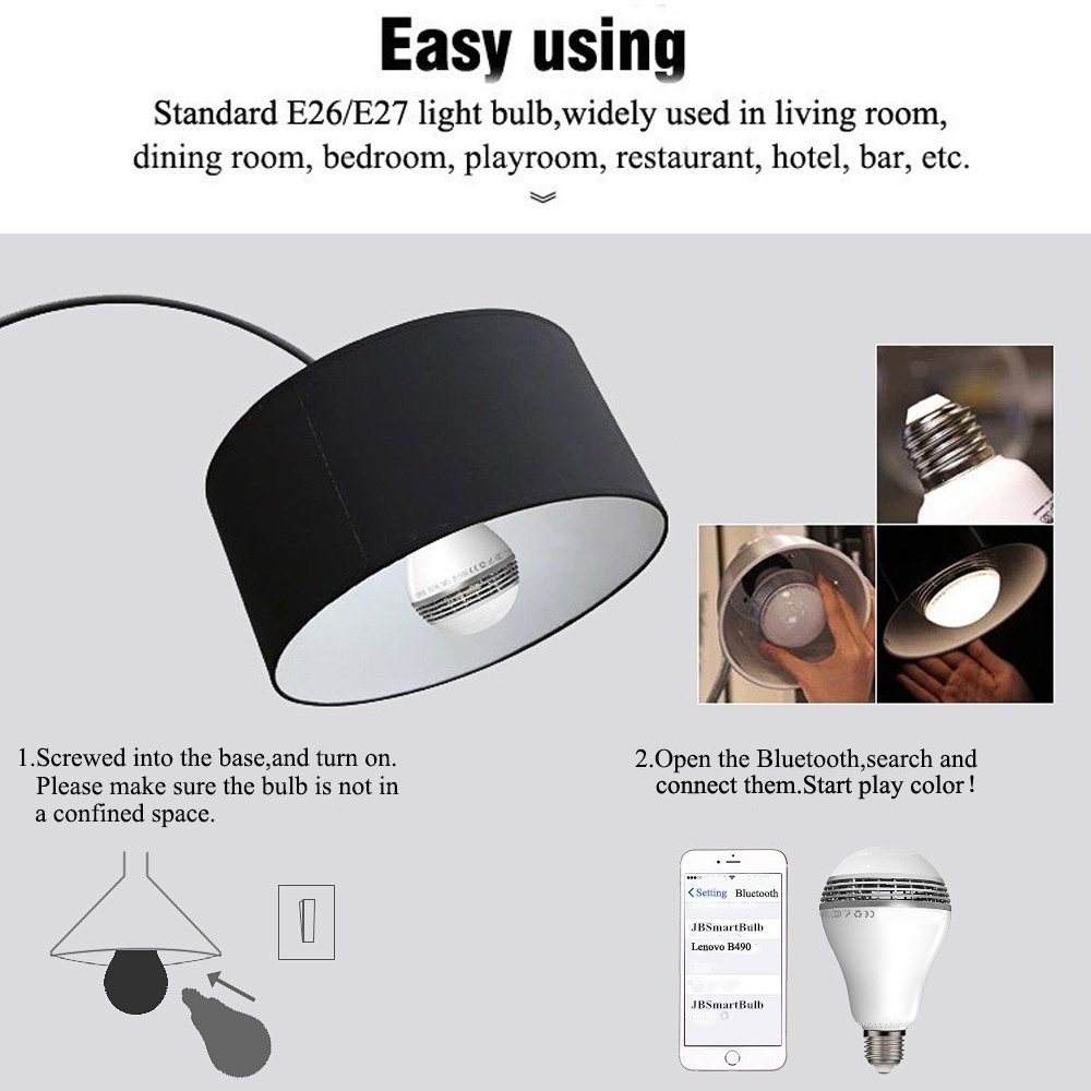 Generic LED Light Bulb With Bluetooth Speakers, Smart LED Light Bulb ...