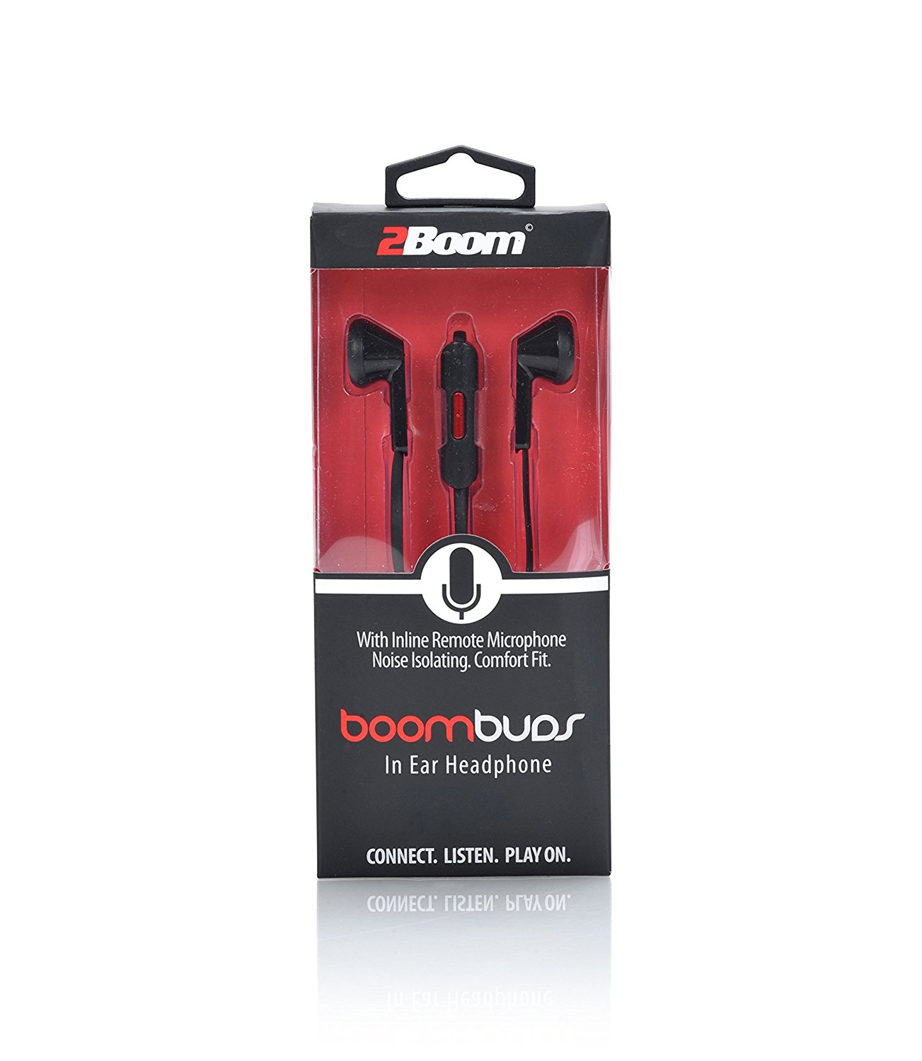 2BOOM Wired In Ear Buds Sport Noise Headphone Isolating Mic Comfort ...