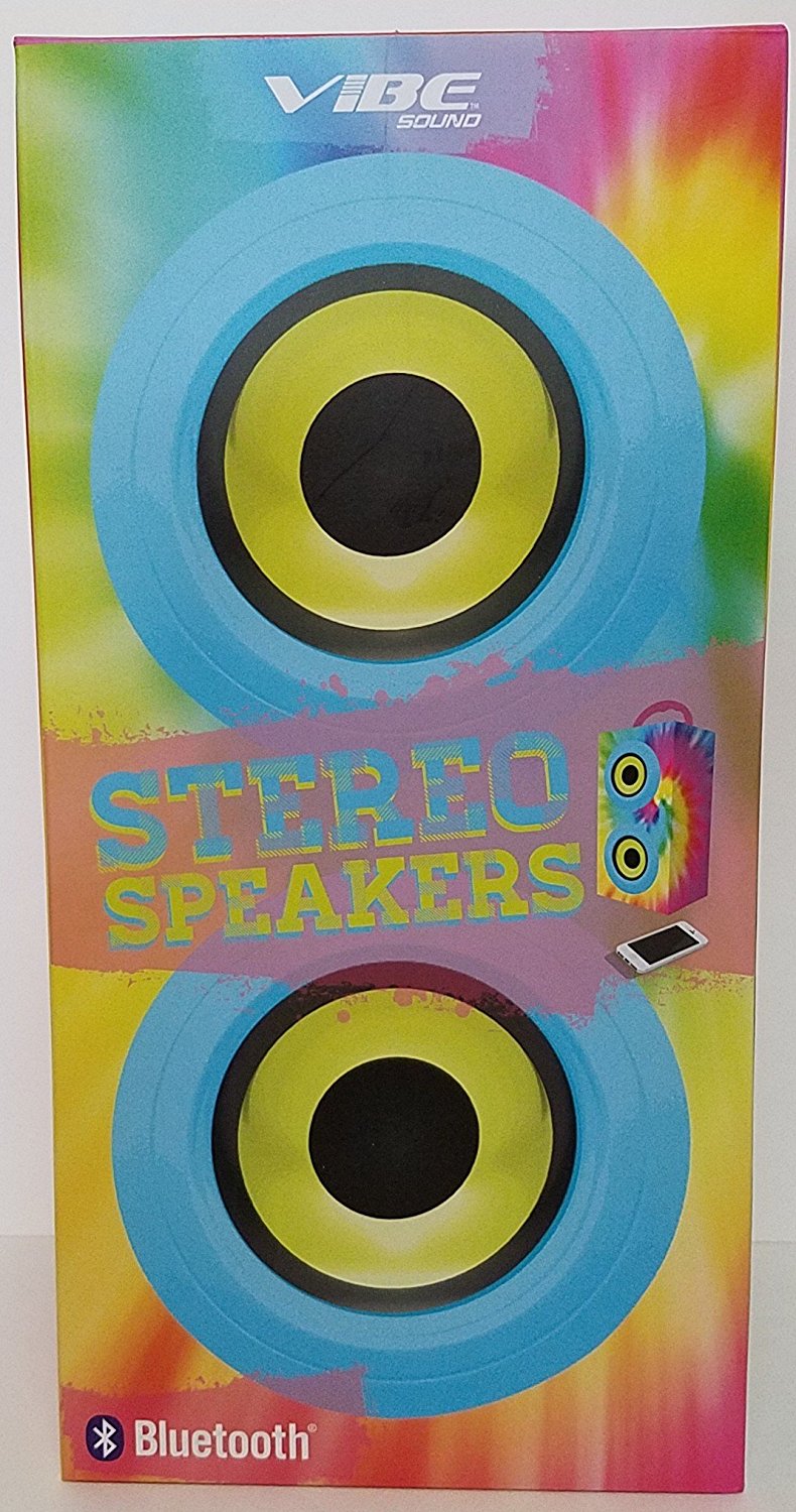 Vibe sound Stereo Speakers Bluetooth, Pink Tye Dye free image download