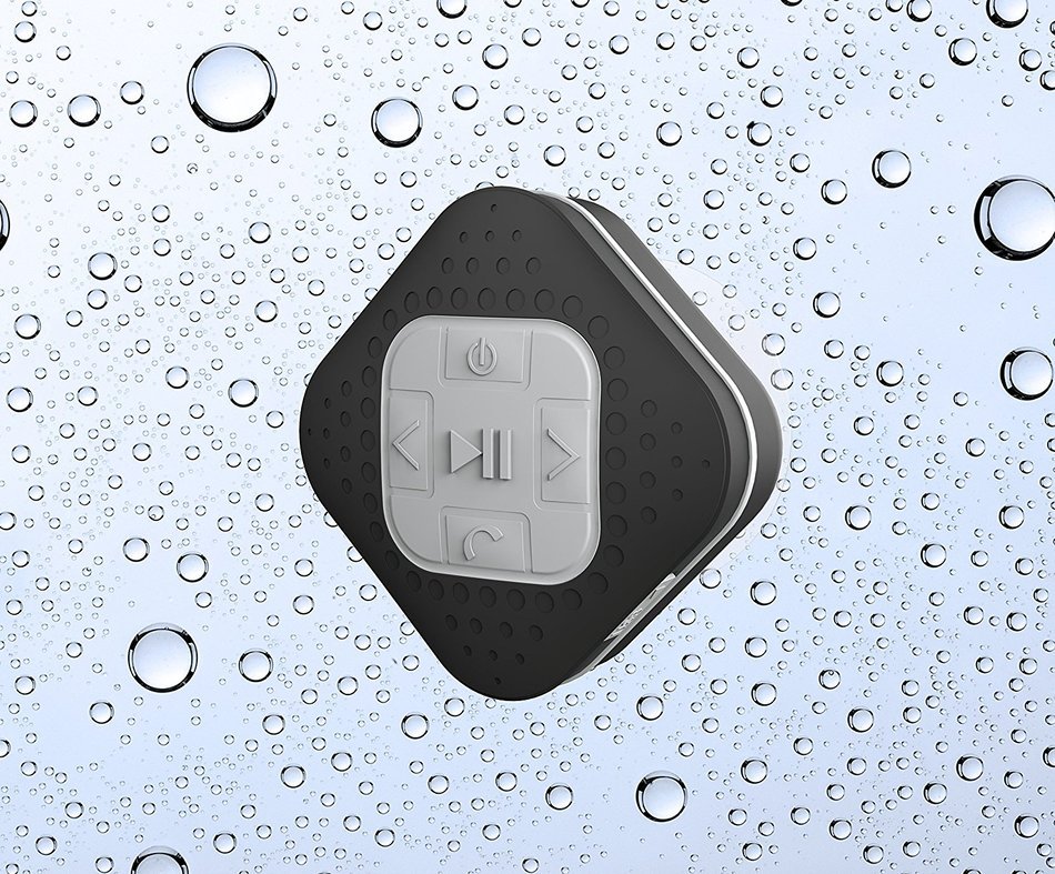 POLAROID PBT621BK Universal Bluetooth Shower Speaker with Mic, Splash ...