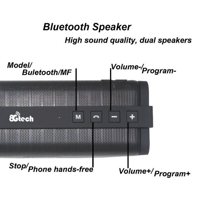 Loud Bluetooth Speakers, Srround Sound Portable Tech Bluetooth Speakers with Bass for Warehouse ...