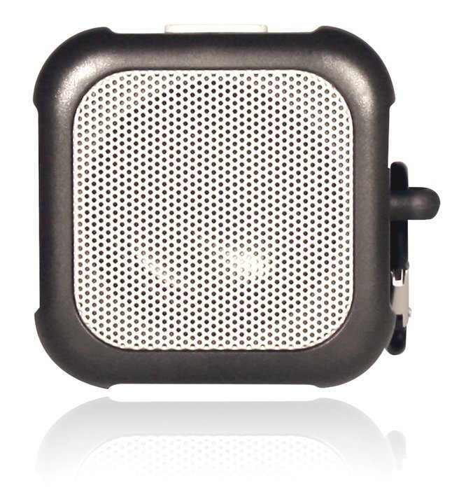 Riptide Outdoor Waterproof Bluetooth Speaker with Carabiner Loop (Gray ...