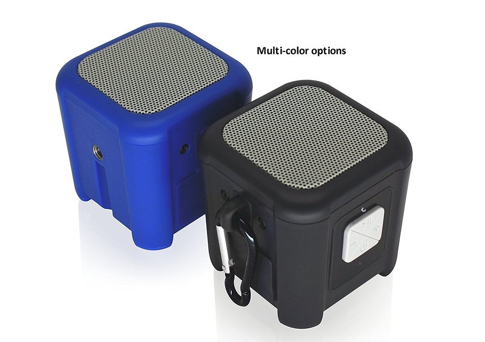 Riptide Outdoor Waterproof Bluetooth Speaker with Carabiner Loop (Gray ...