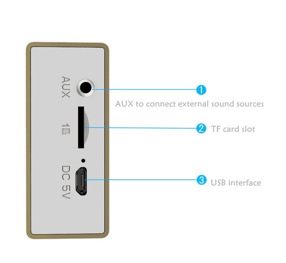 Uchoir Portable Bluetooth Speakers, Rectangular Outdoor Wireless ...