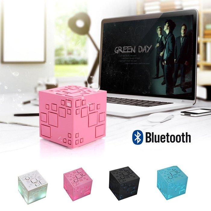 ISTYLE Portable Bluetooth Speakers Q+ ,Cube Wireless Stereo Led Light ...
