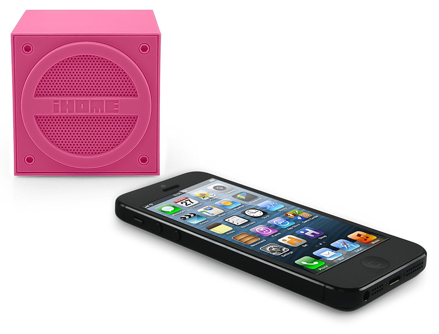 IHome IBT16PPC Bluetooth Rechargeable Mini Speaker Cube in Rubberized ...