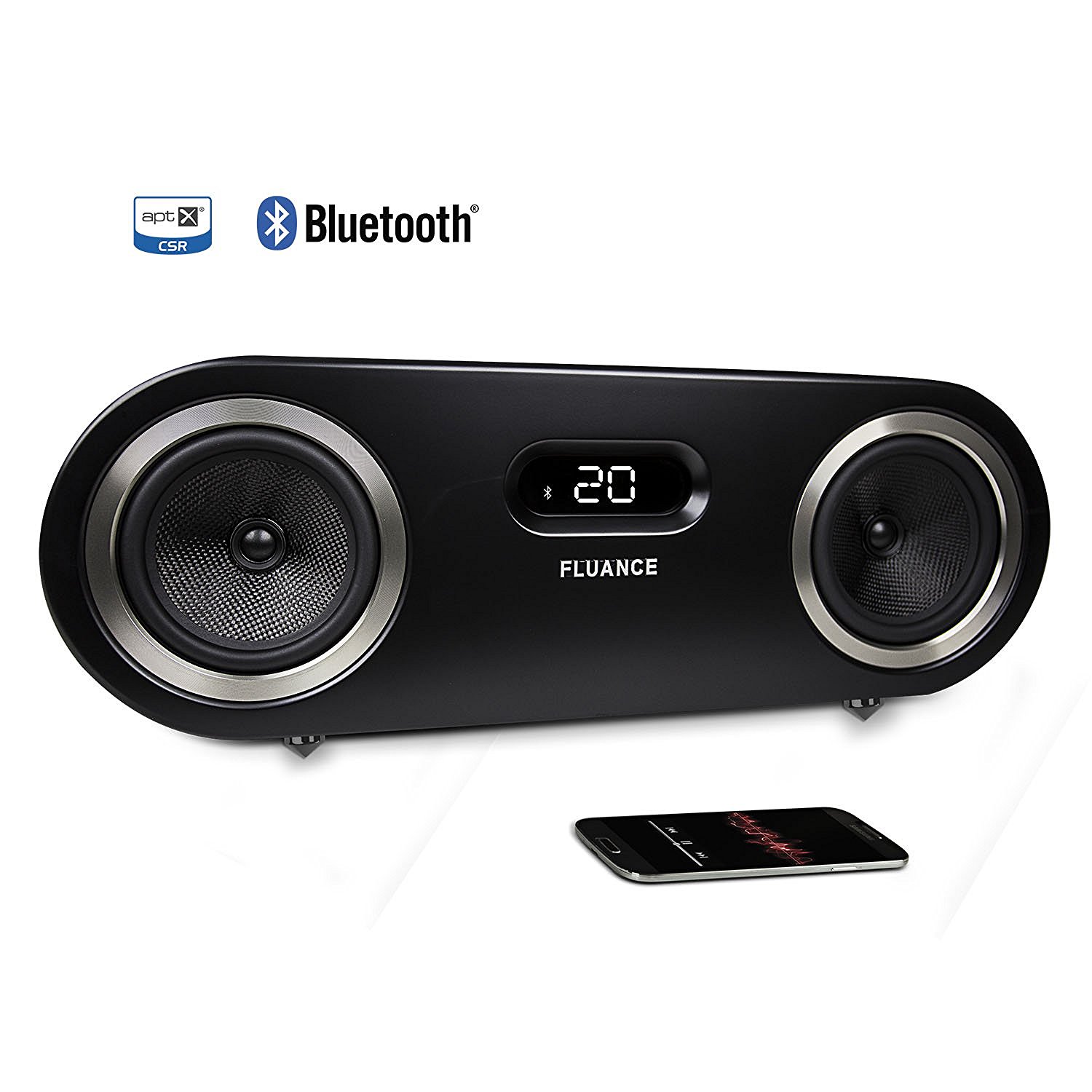 Fluance FI50W Two-Way Wireless Bluetooth Wood Speaker System with aptX ...