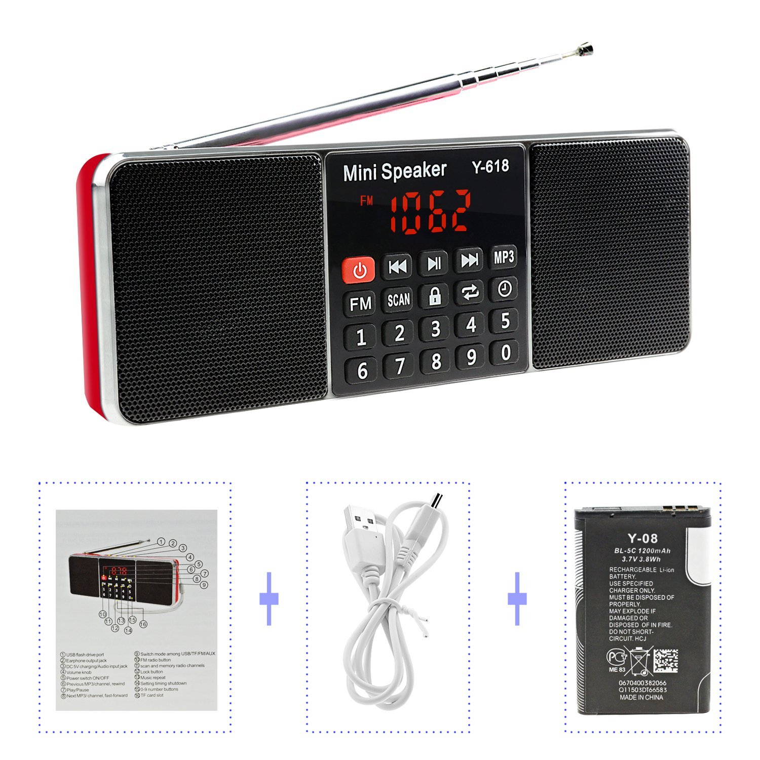 LEFON Multifunctional Bluetooth Dual Channel Digital AM / FM Radio ...