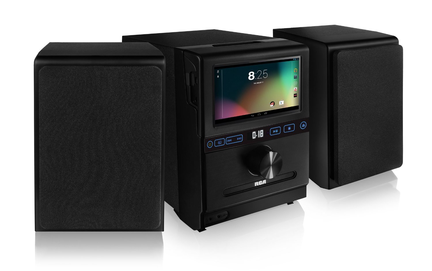 RCA Home Stereo System with Removable 7-inch Android Tablet and Two 20 ...