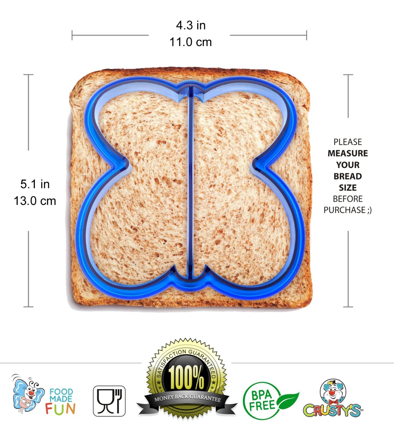 Crusty's All-Stars Sandwich Cutters - Set of 7 High-Quality Crust ...