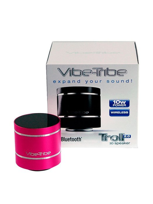 Vibe-Tribe Troll 2.0: 10W Compact Bluetooth Vibration Speaker Magenta ...