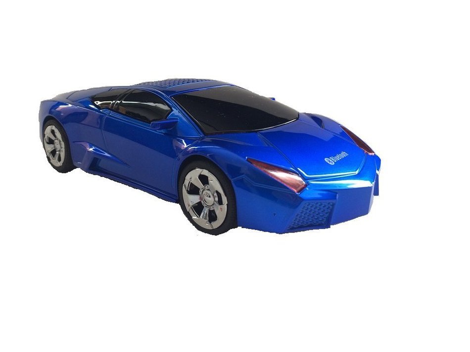 Bluetooth Wireless Portable Blue Lamborghini Shape Car Mini Music ...