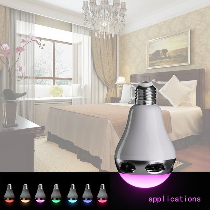 IMAGE New Bluetooth Connection Music Audio Speaker LED Color Light Bulb ...