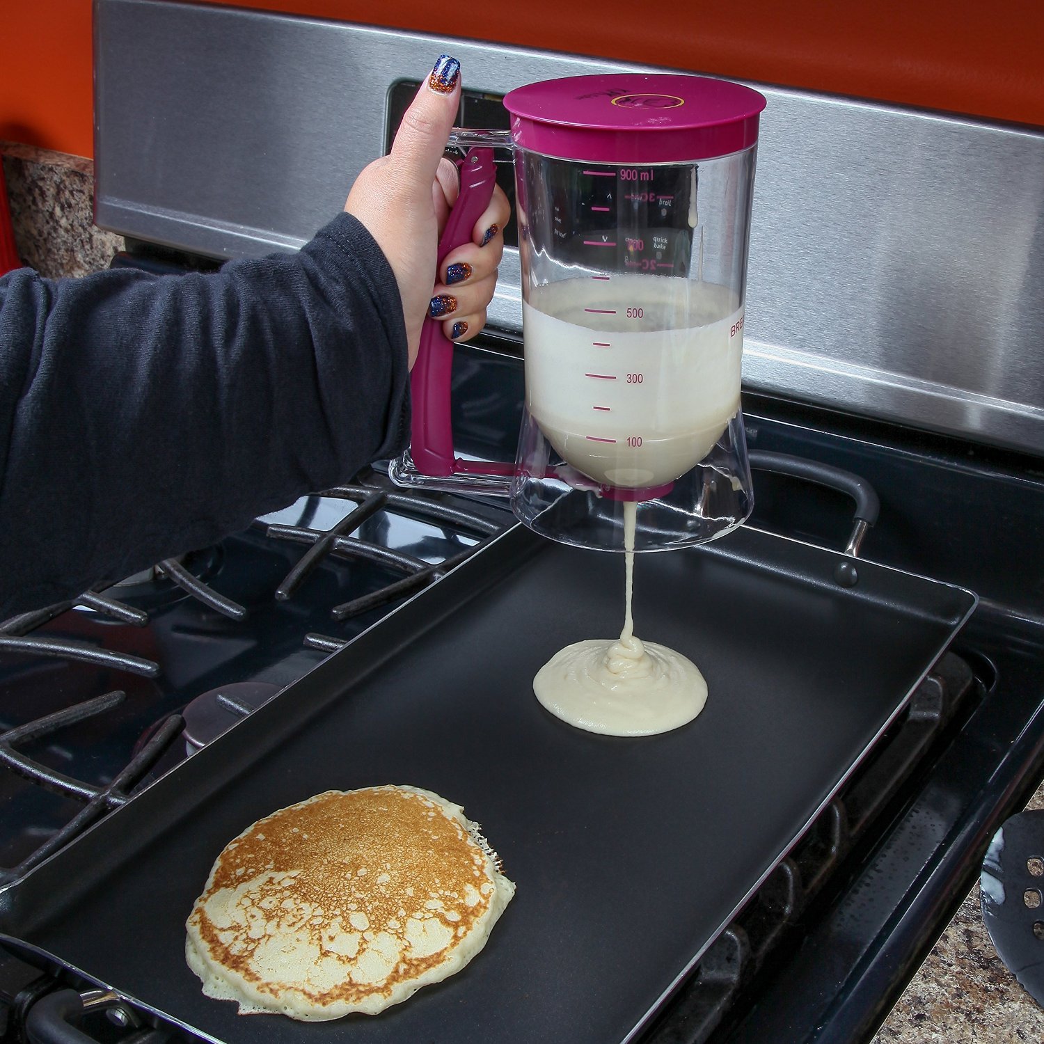 Pancake Batter Dispenser - Perfect Baking Tool for Cupcakes, Waffles ...