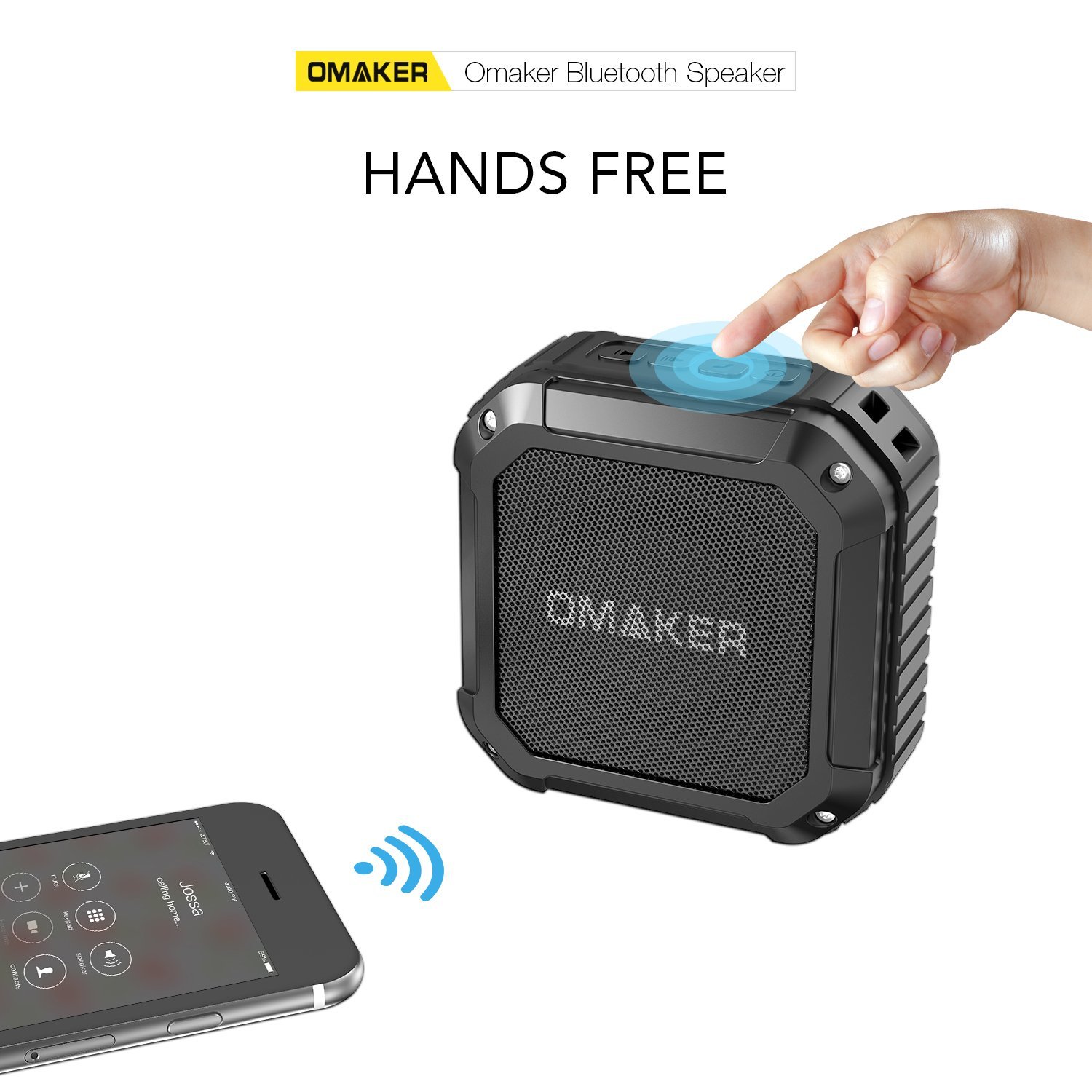 Omaker M4 Portable Bluetooth 4.0 Speaker with 12 Hour Playtime for Outdoors or Shower(Army Green ...