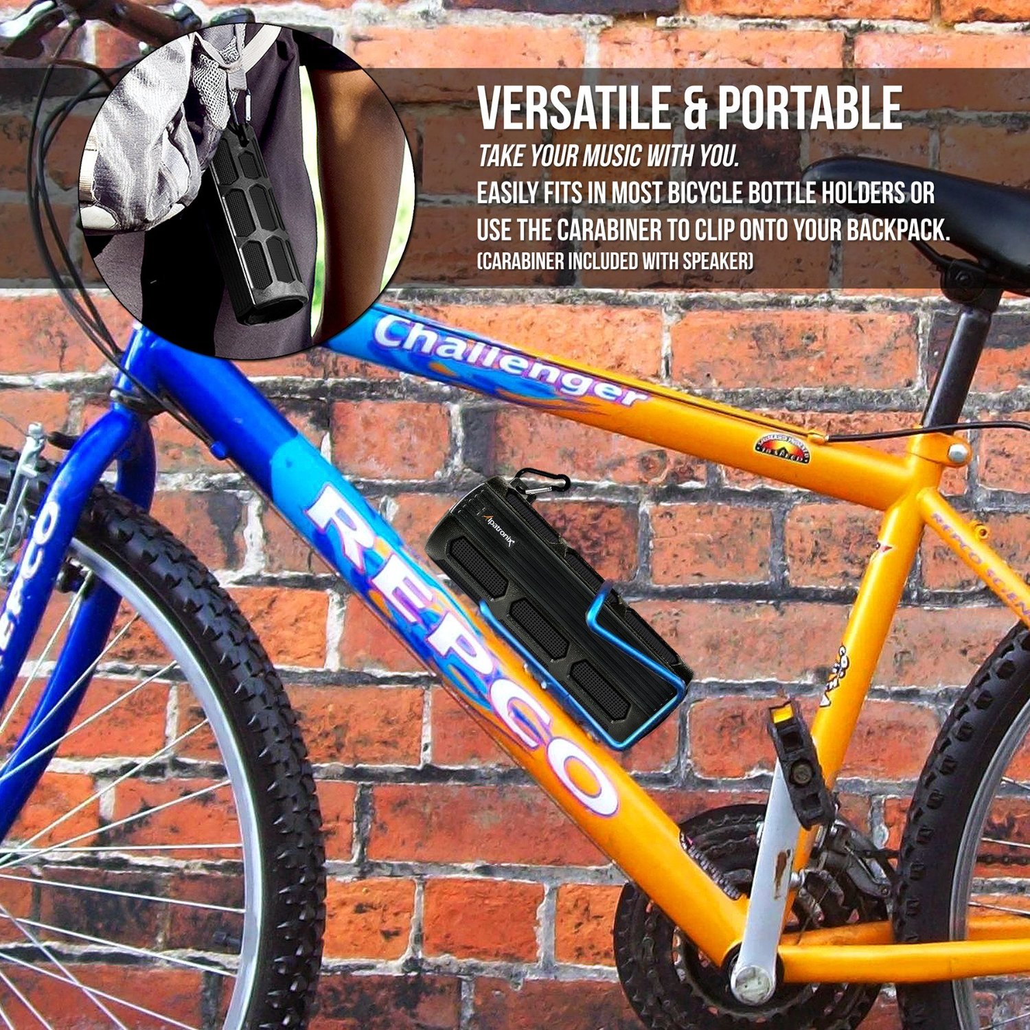 Waterproof Bluetooth Speaker, Alpatronix AX410 3000mAh Portable 12W ...