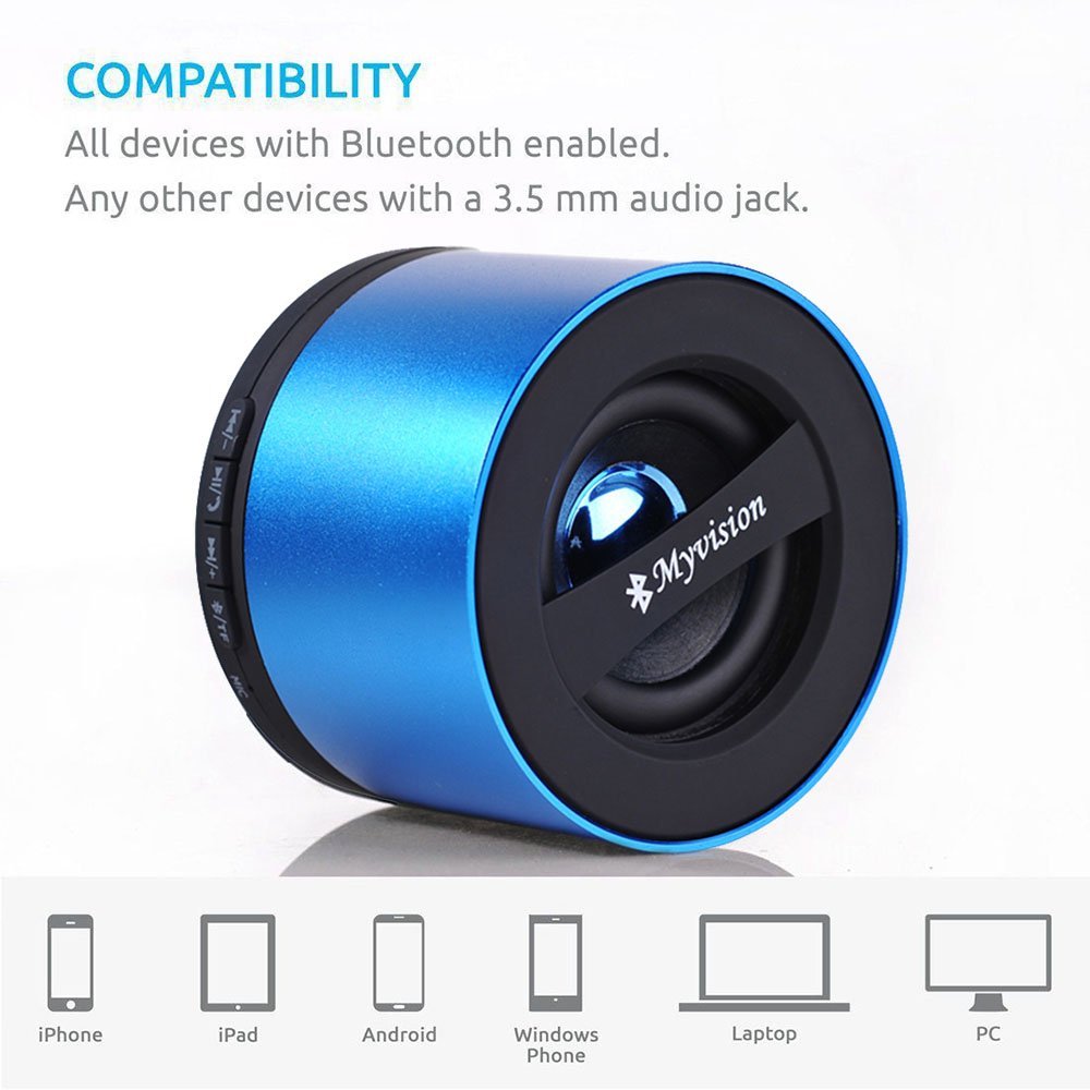 Wireless Bluetooth Speakers With Subwoofer B03 Mini Round Shape Hi-Fi ...